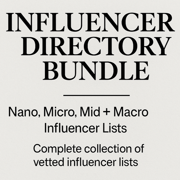 The Ultimate Influencer Directory Bundle - Digital Traffic Titans